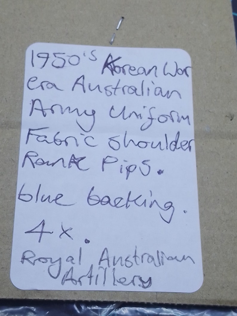 C.1950's Australian Army Artillery Fabric Shoulder Pips - Etsy