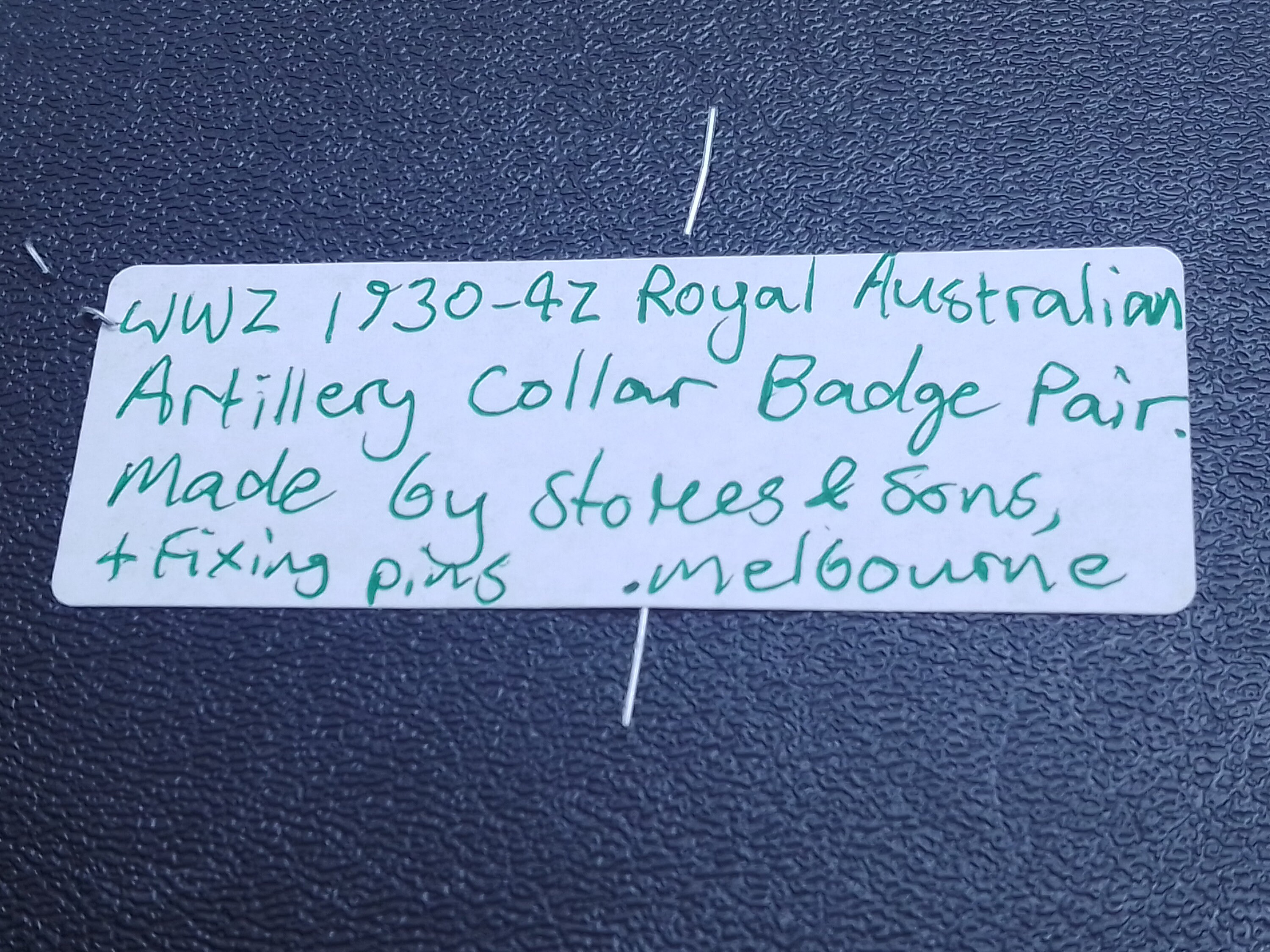 WW2 Australian Army Artillery RAA Collar Badges Pair - Etsy