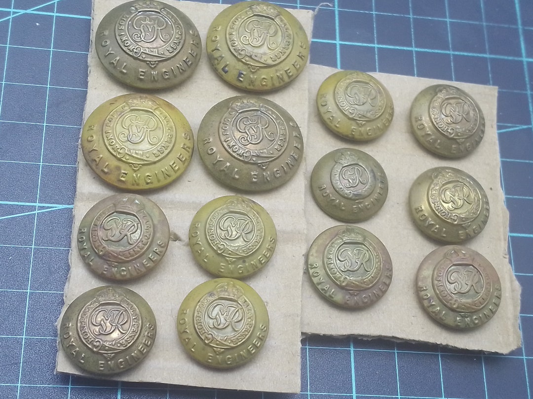 WW1 WW2 British Army Royal Engineers Uniform Buttons - Lot of 14 - Etsy
