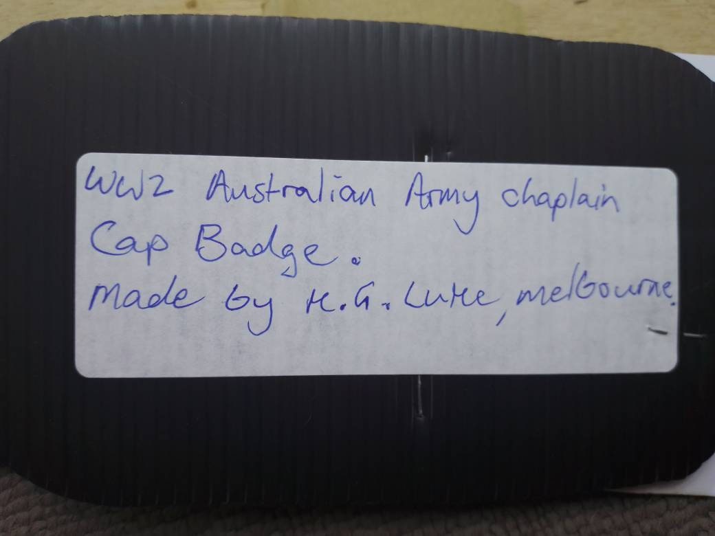 WW2 Australian Army Chaplain Cap Badge - Etsy