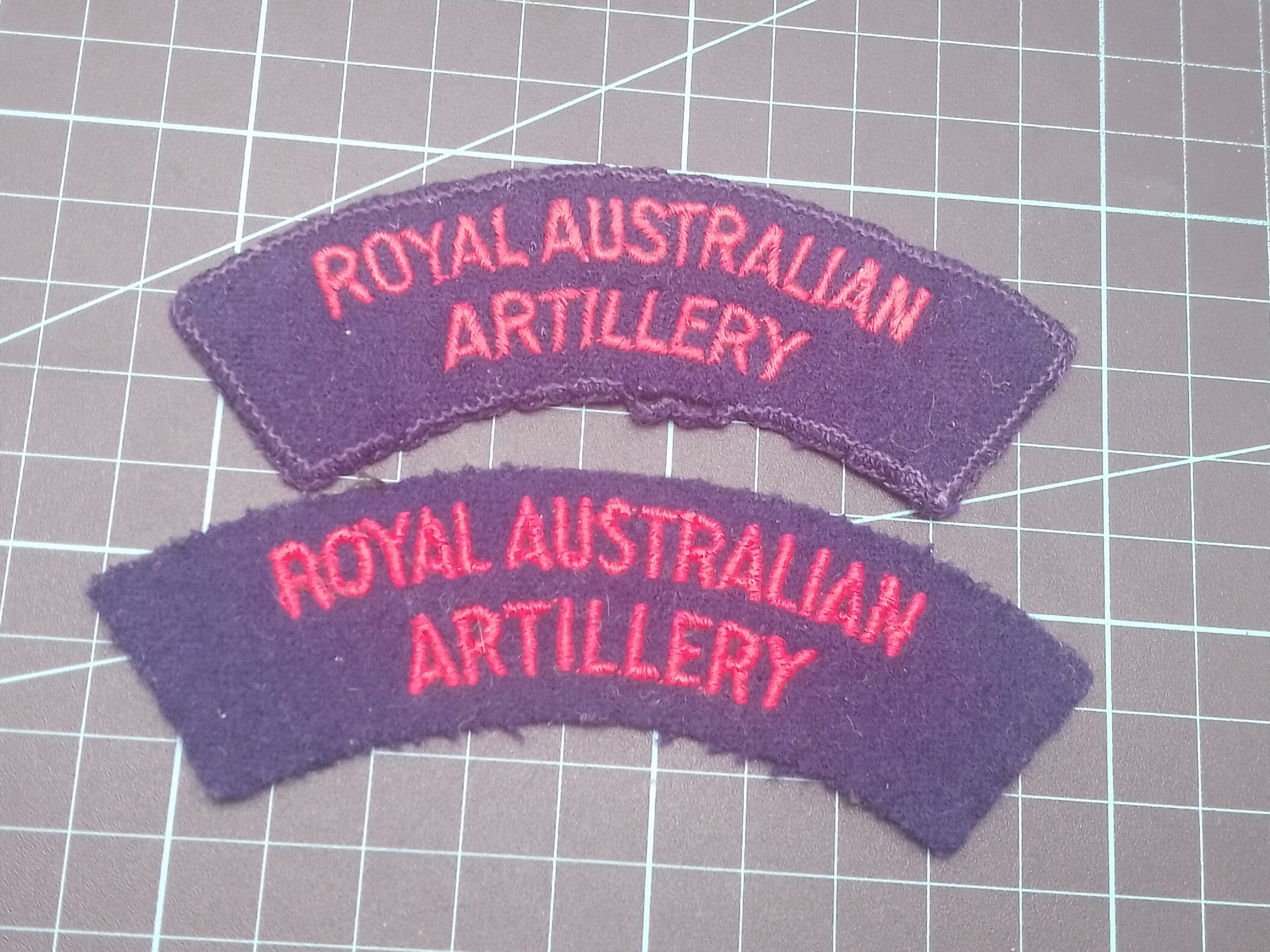 1960's Royal Australian Army Artillery RAA Uniform Shoulder Title ...