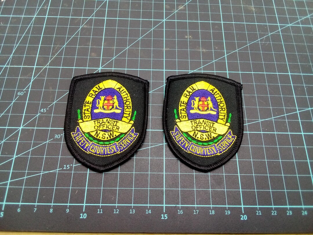 1990's NSW Railway Transit Security Patches Pair - Etsy
