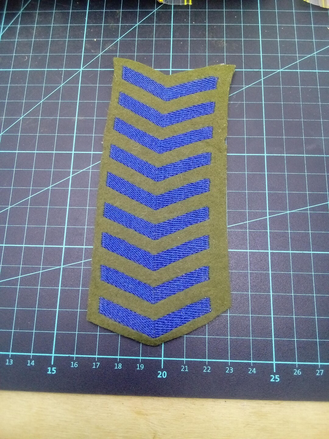 WW2 Australian Military Overseas Service Stripes Patch Large 'cut to ...