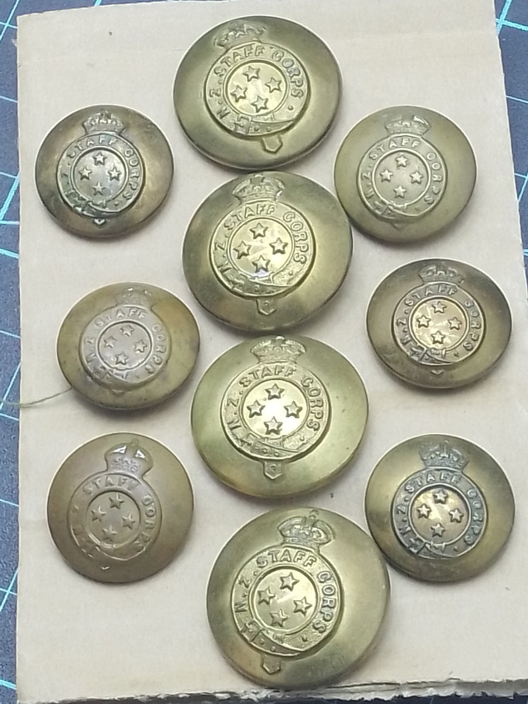 WW2 New Zealand Army Staff Corps Uniform Tunic Buttons Set - Etsy