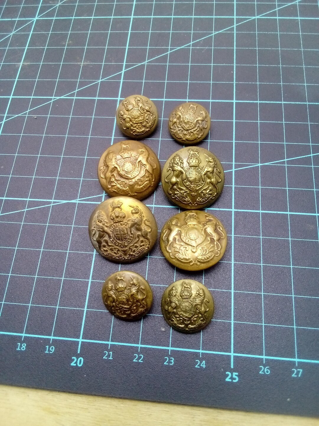 WW2 British Army General Service Uniform Buttons Set Lot of 8 - Etsy