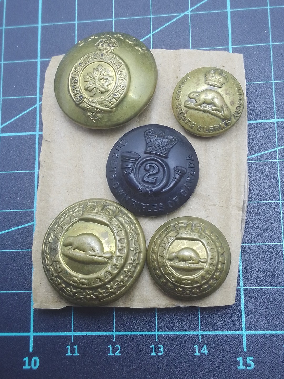 WW2 1940's-50's Canadian Army Uniform Buttons Mixed Lot of 5 - Etsy