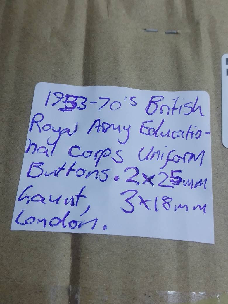 1950's-70's British Army Educational Corps Uniform Buttons Lot - Etsy ...