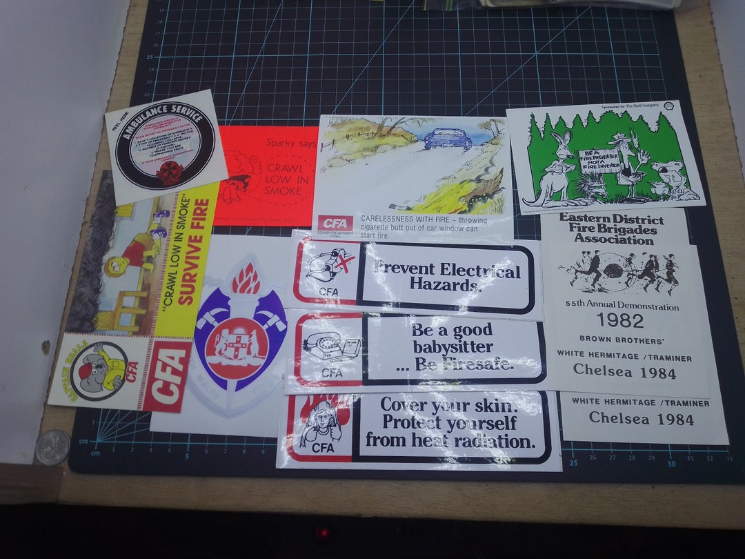 1980's-90's CFA Victoria Fire Safety Stickers Lot of 11 - Etsy UK