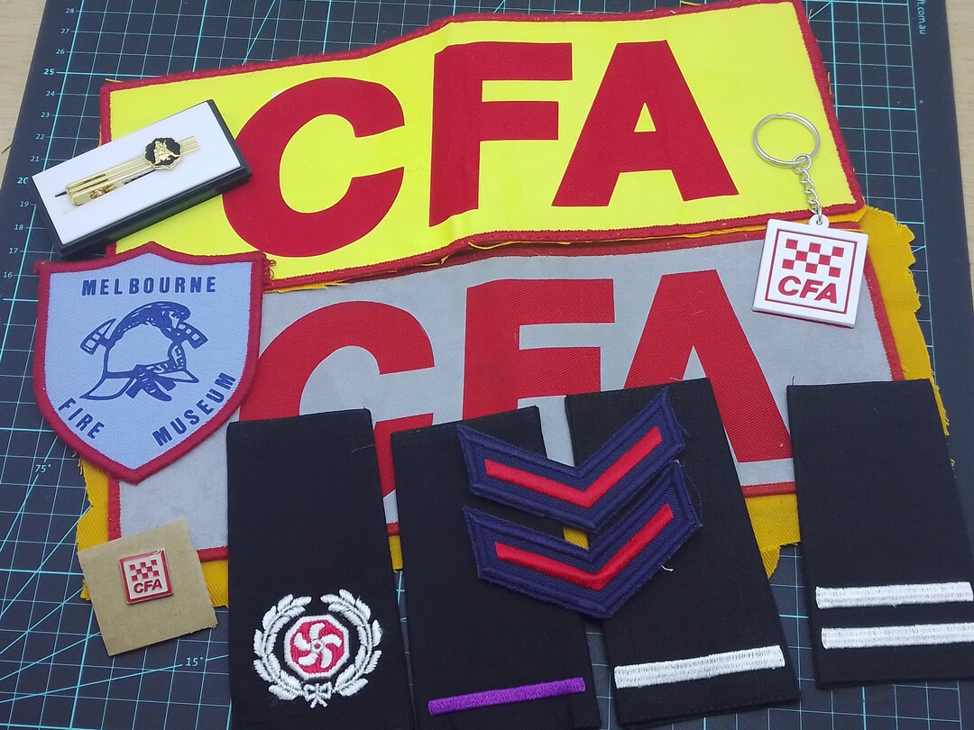 Vintage CFA Victoria Uniform Patches, Epaulettes and Badges Lot of 10 ...