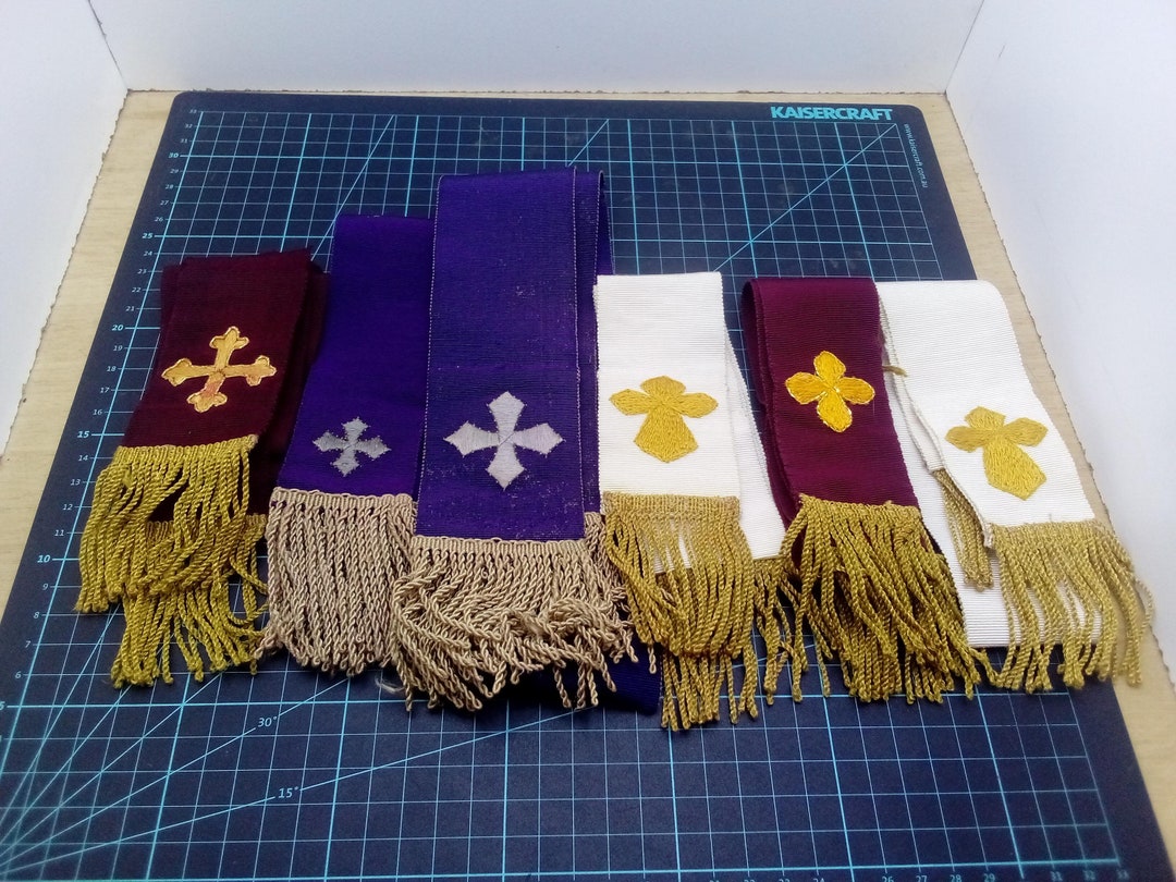 Vintage Religious/ Masonic Embroidered Ribbons Lot of 6 - Etsy