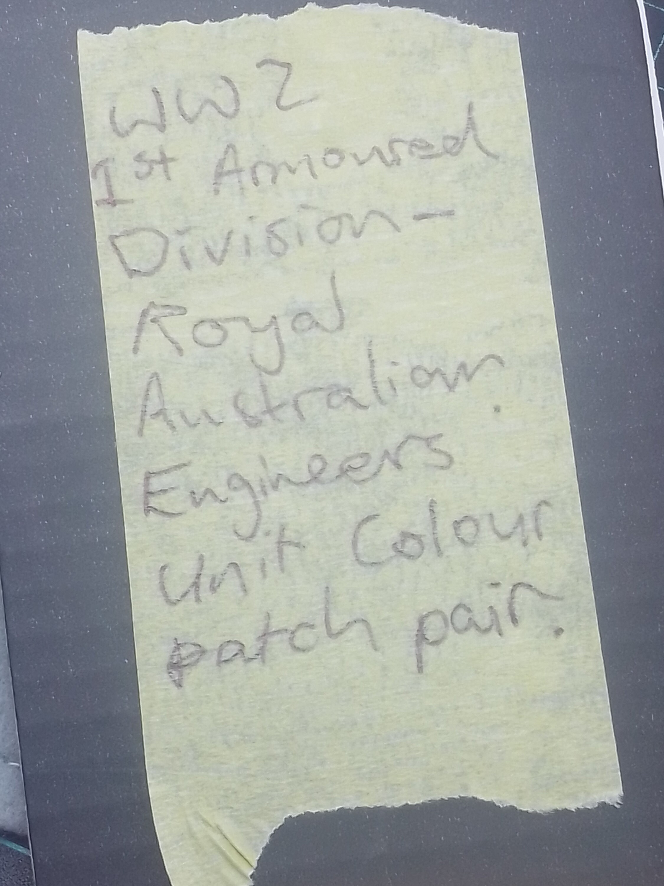 WW2 Australian 1st Armoured Division RAE Unit Colour Patch - Etsy