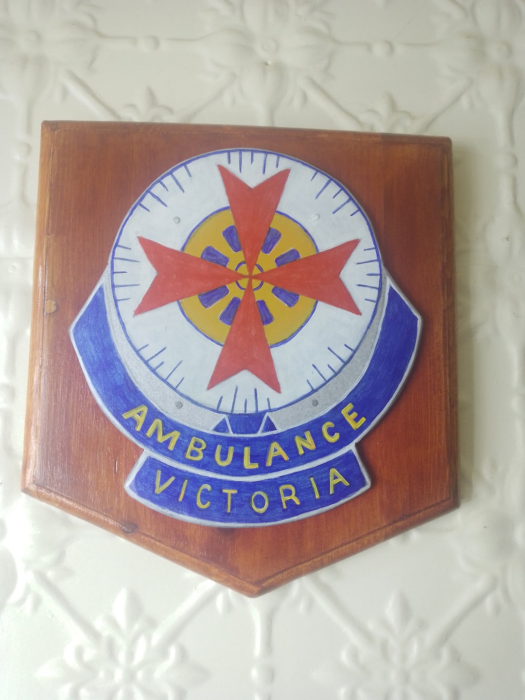 Ambulance Victoria Handmade Wood Wall Plaque - Etsy