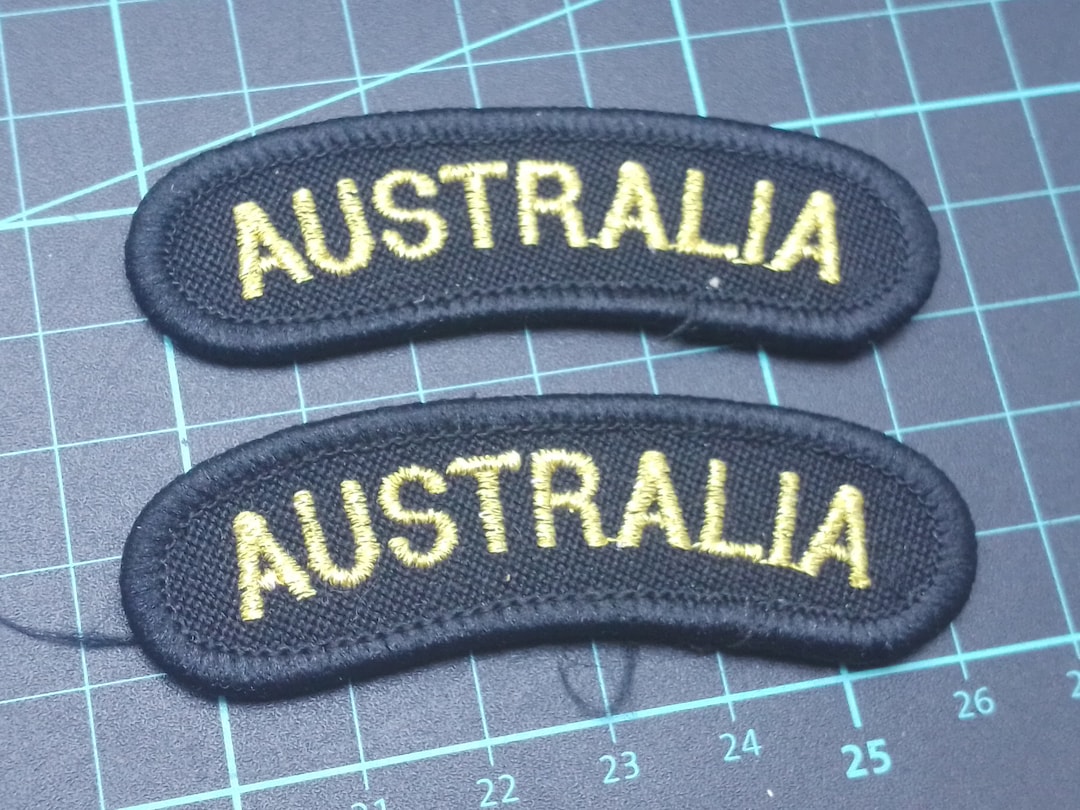 C.1970's-90's Australian Navy RAN Uniform Shoulder Title Patches Pair ...