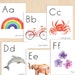 SPANISH Alphabet ABC Flash Cards, Realistic Watercolor Montessori ...