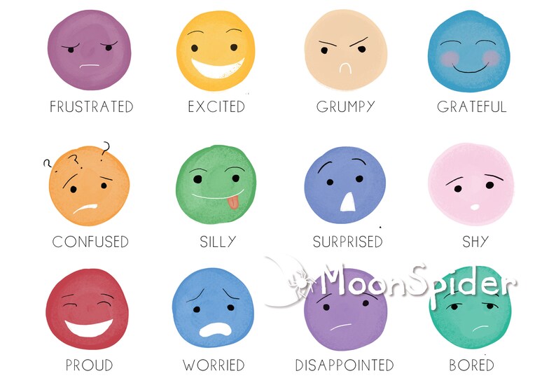 My Feelings Poster Digital Download Montessori Homeschool - Etsy
