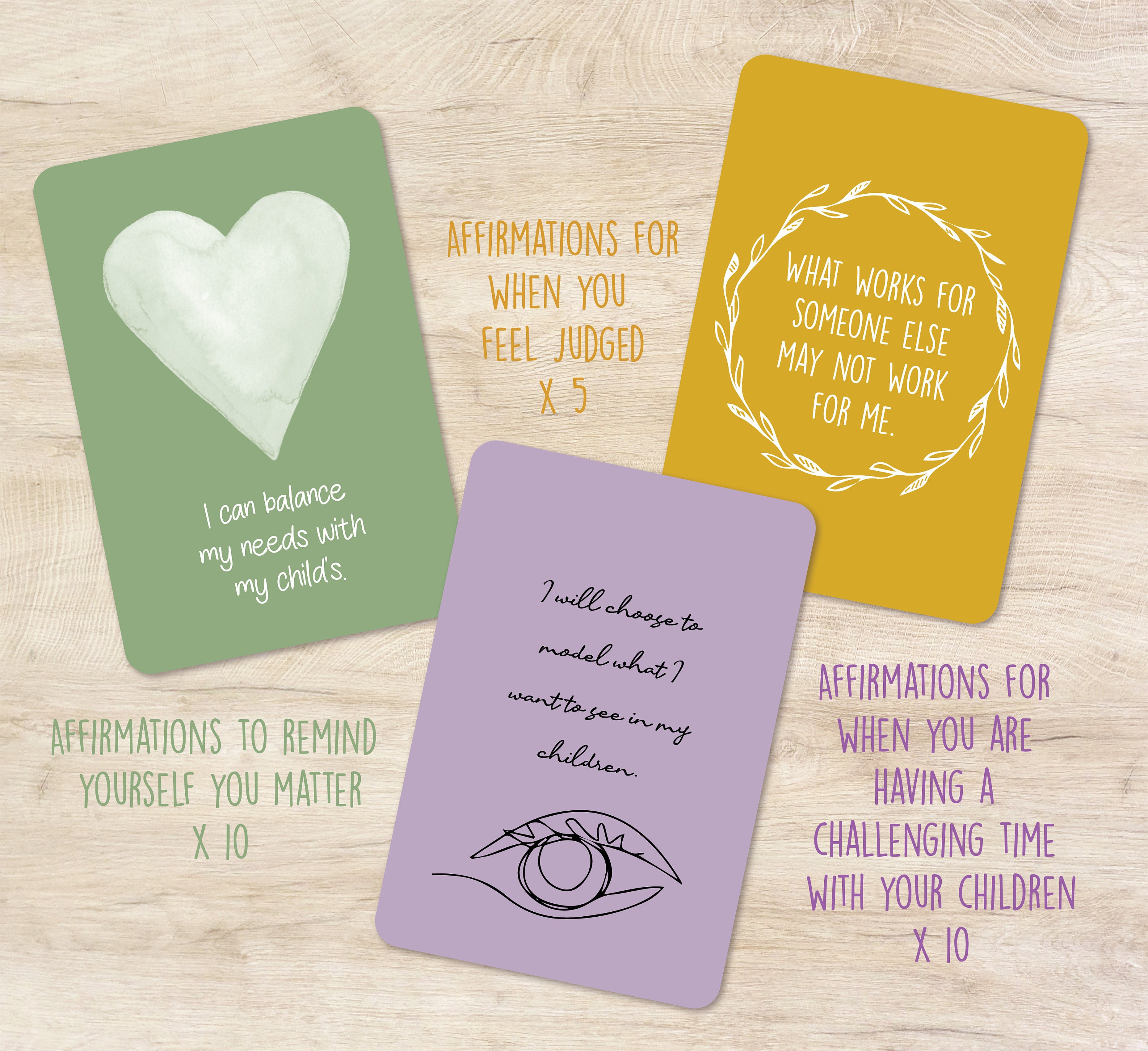 Parenting Positive Affirmation Cards, Motherhood Motivational Cards ...