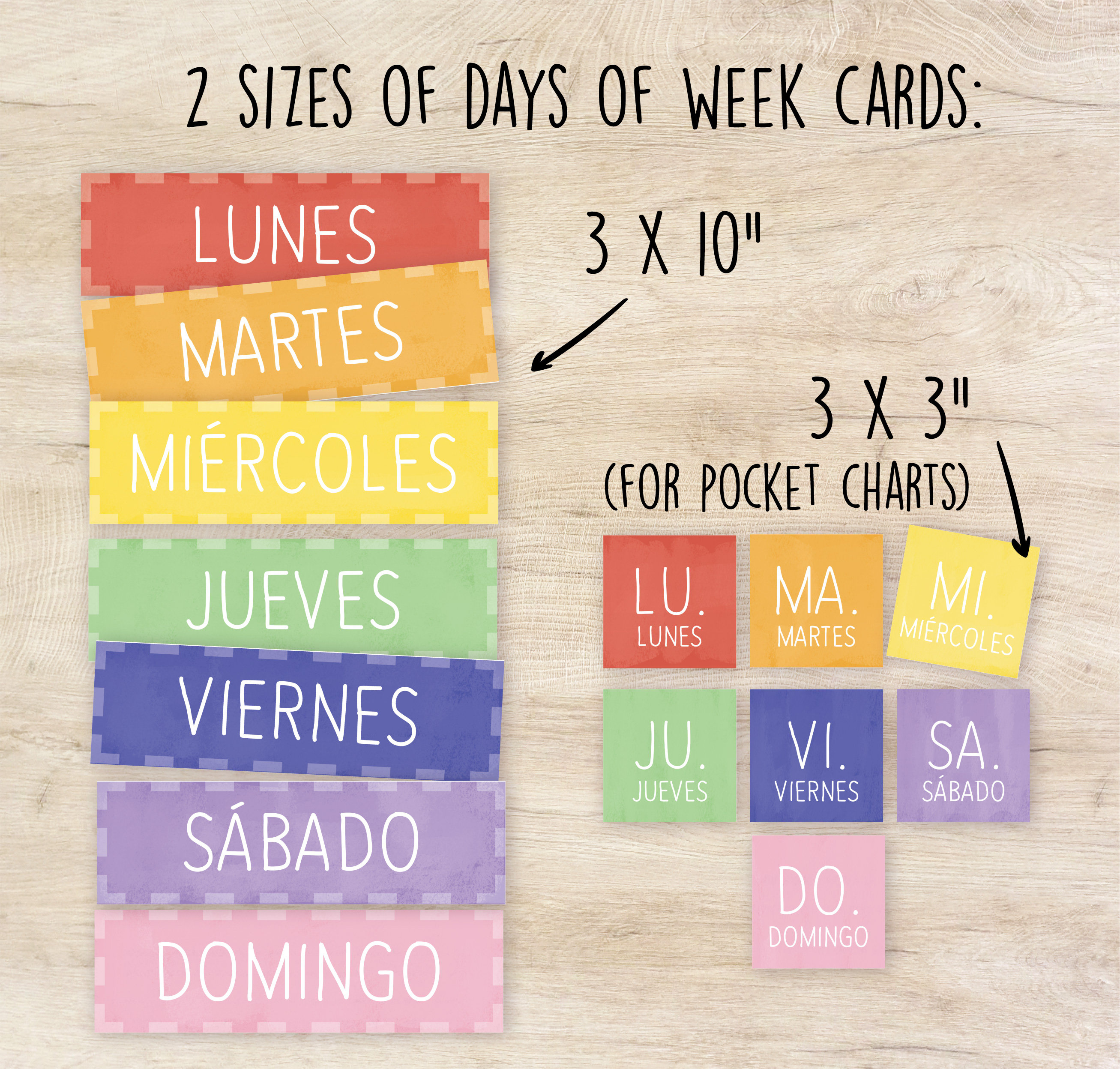 SPANISH Calendar Kit, Classroom Calendar, Pocket Calendar, El ...