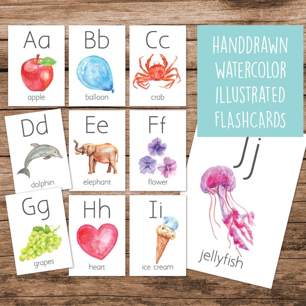Alphabet Flashcards - Etsy