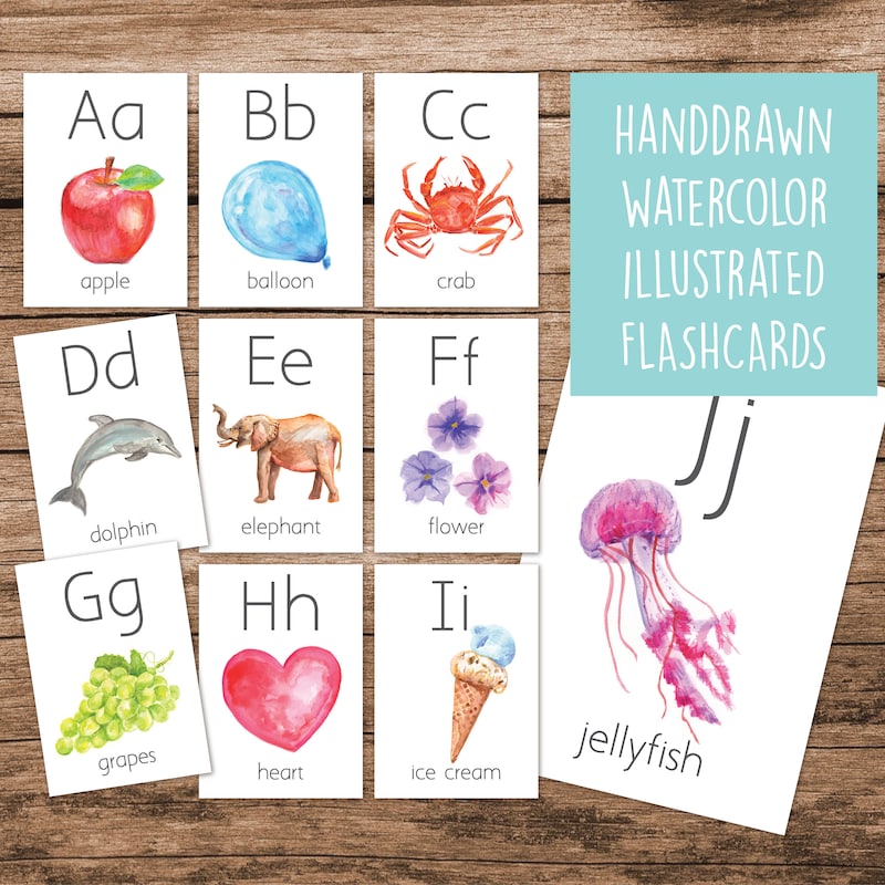 Alphabet Flashcards - Etsy