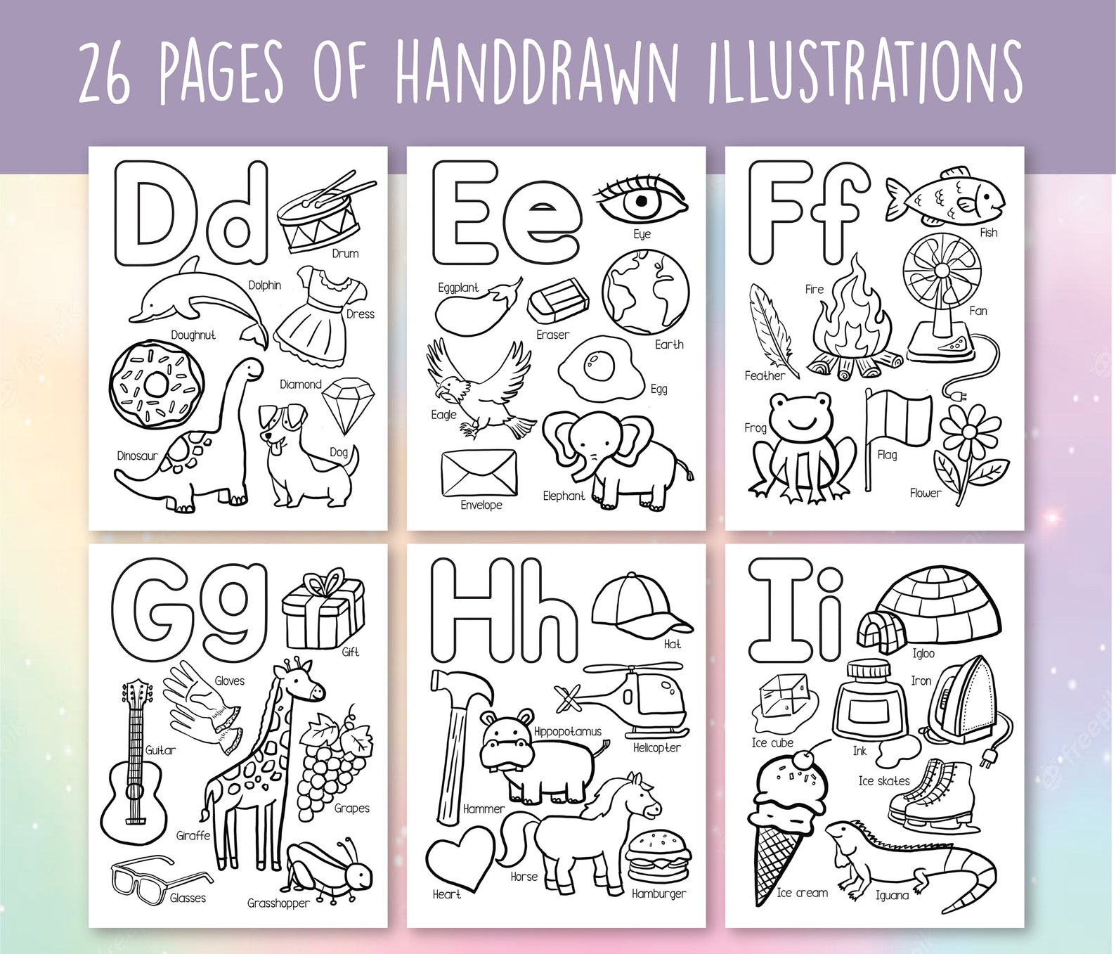 78 Printable Alphabet Coloring Pages Worksheets, Kids ABC Colouring ...