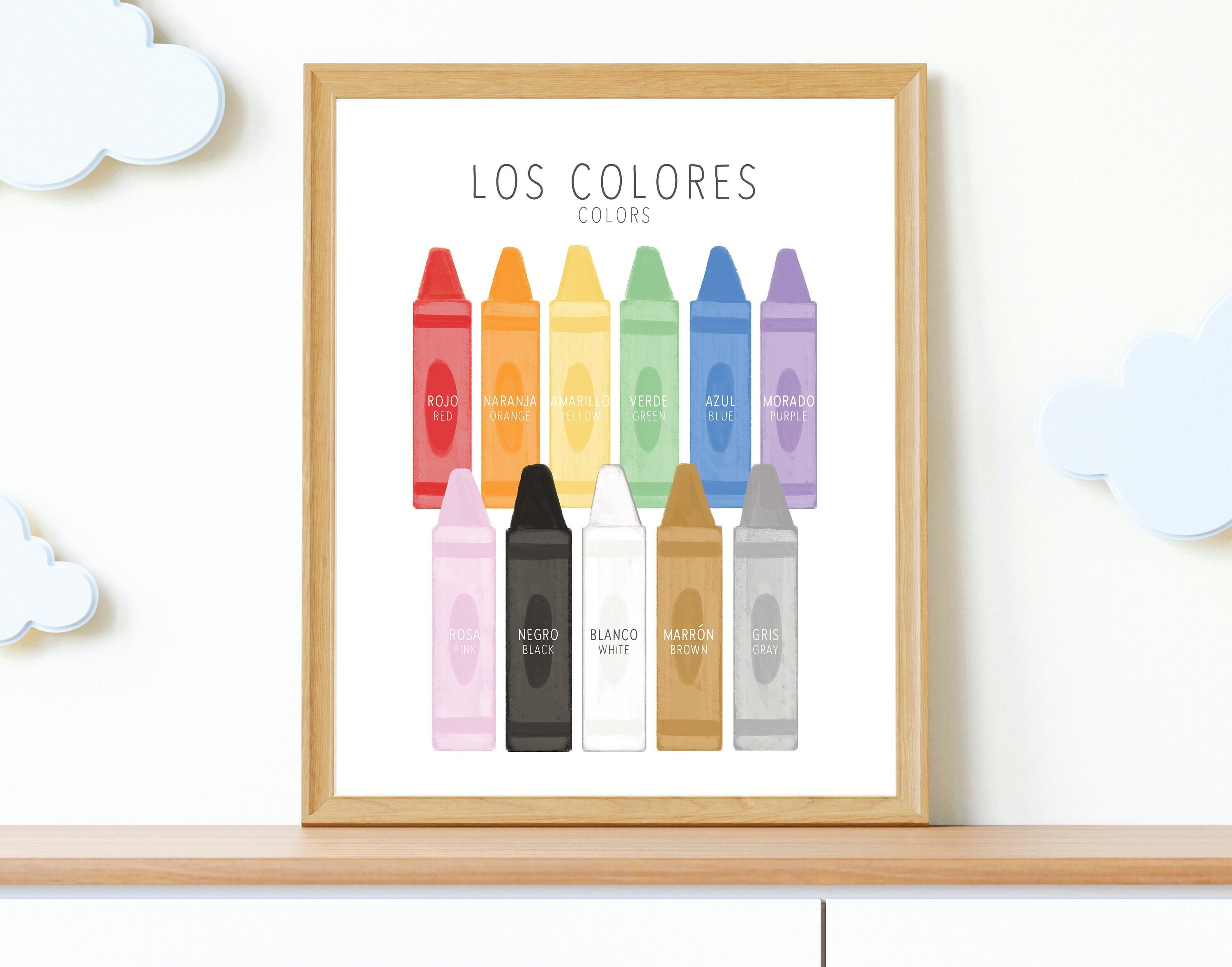 Bilingual Spanish and English Colors Poster, Los Colores Poster ...