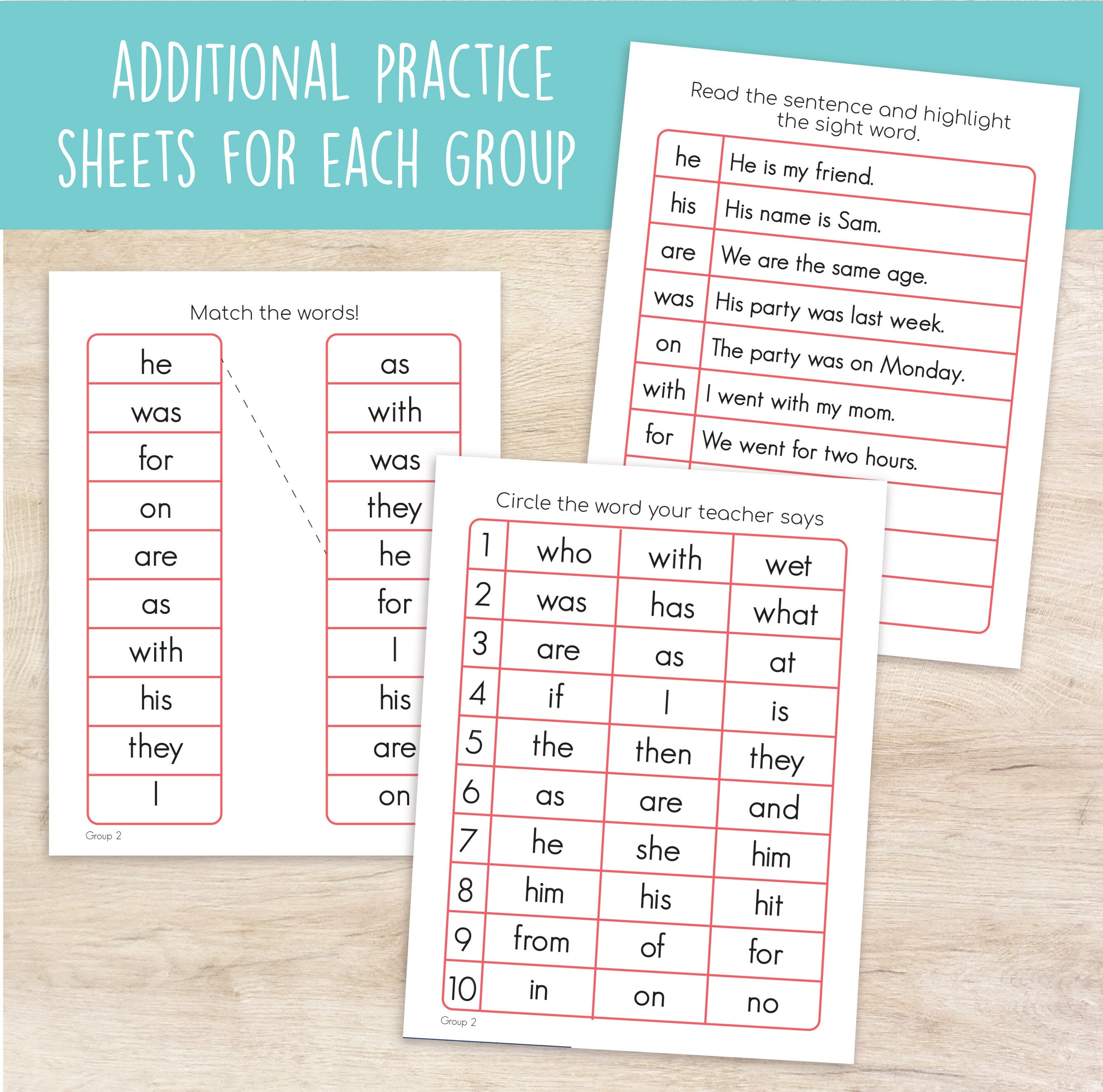 First 100 Printable Sight Words Worksheets & Flashcards, Fry 100 ...