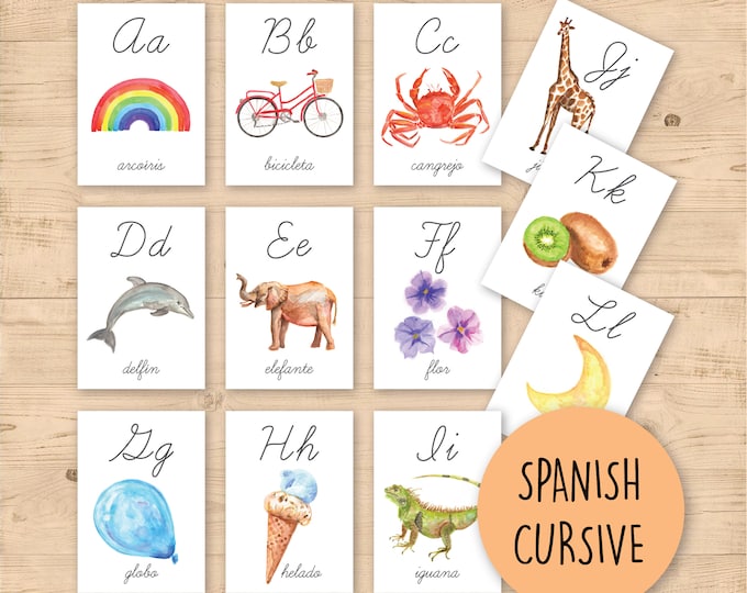 Posters Del Abecedario En Letra Cursiva / ABC Posters Cursive Letter ...