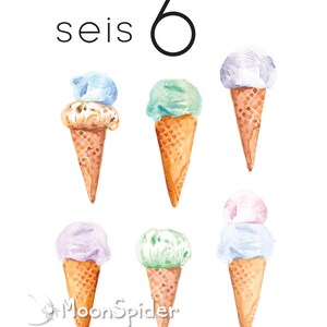 SPANISH Numbers 1-10 Individual Downloadable PDF Posters, Watercolour ...