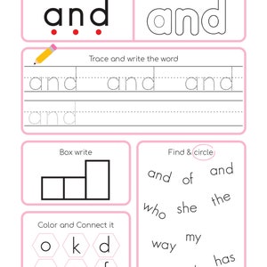 First 100 Printable Sight Words Worksheets & Flashcards, Fry 100 ...