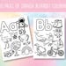 SPANISH Printable Alphabet Coloring Pages Worksheets, ABC Colouring ...