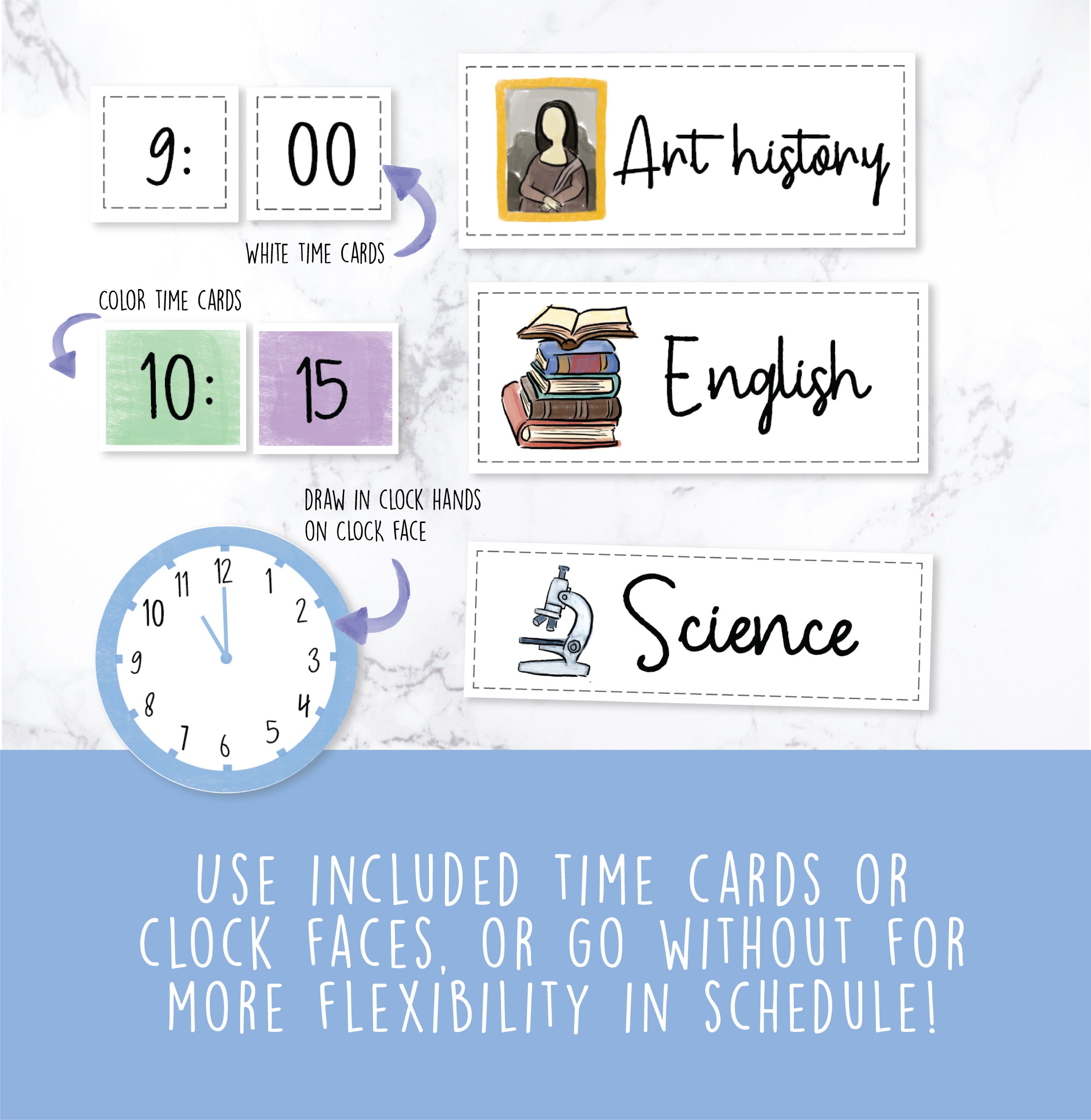 Visual School Schedule Toddler Kids, Homeschool School Subjects ...