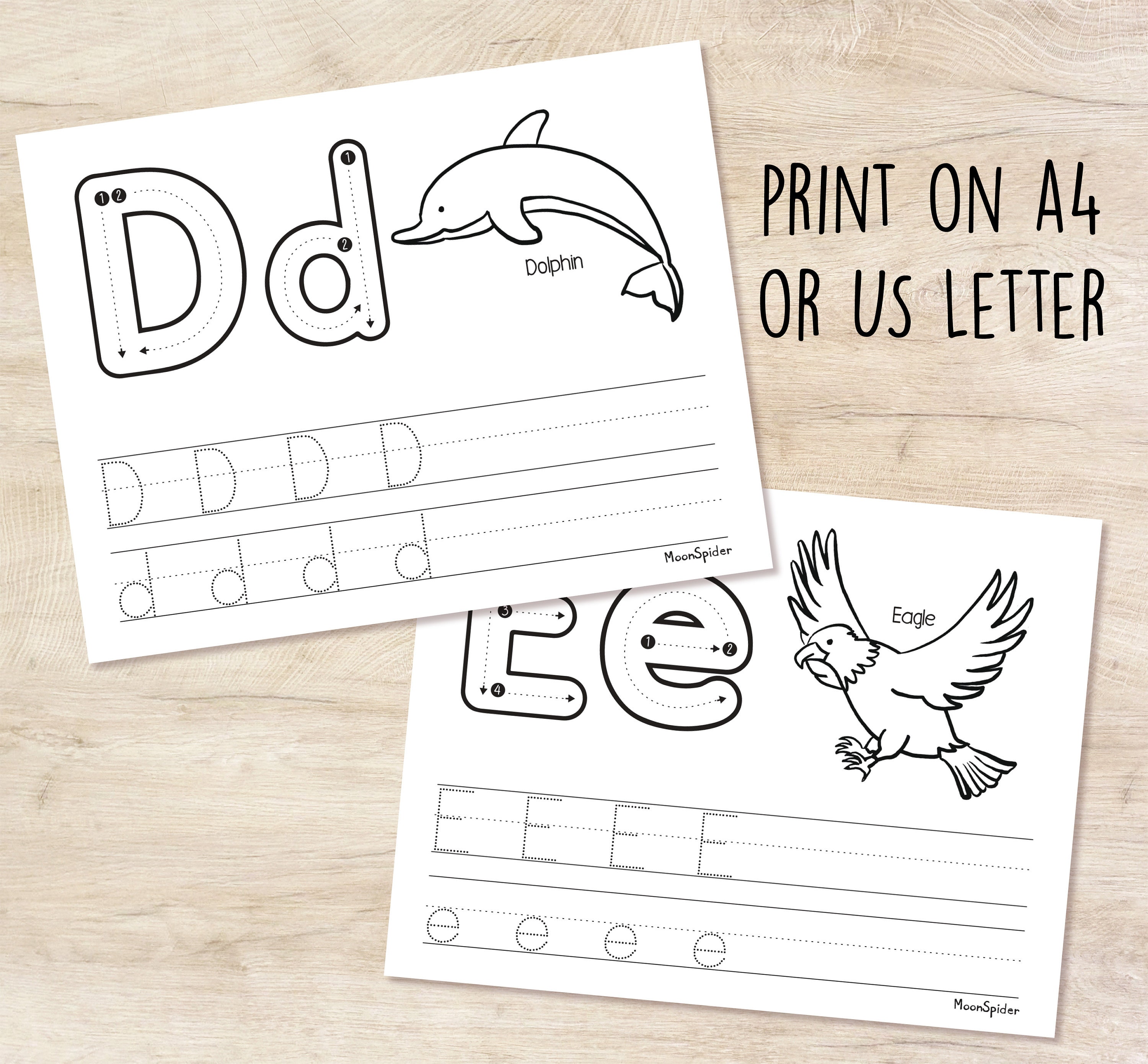 ABC Phonics Tracing Cards. Alphabet Handwriting Practice, Preschool ...