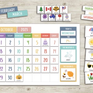 Toddler Learning Calendar, Daily Calendar, Kids Children, Perpetual ...