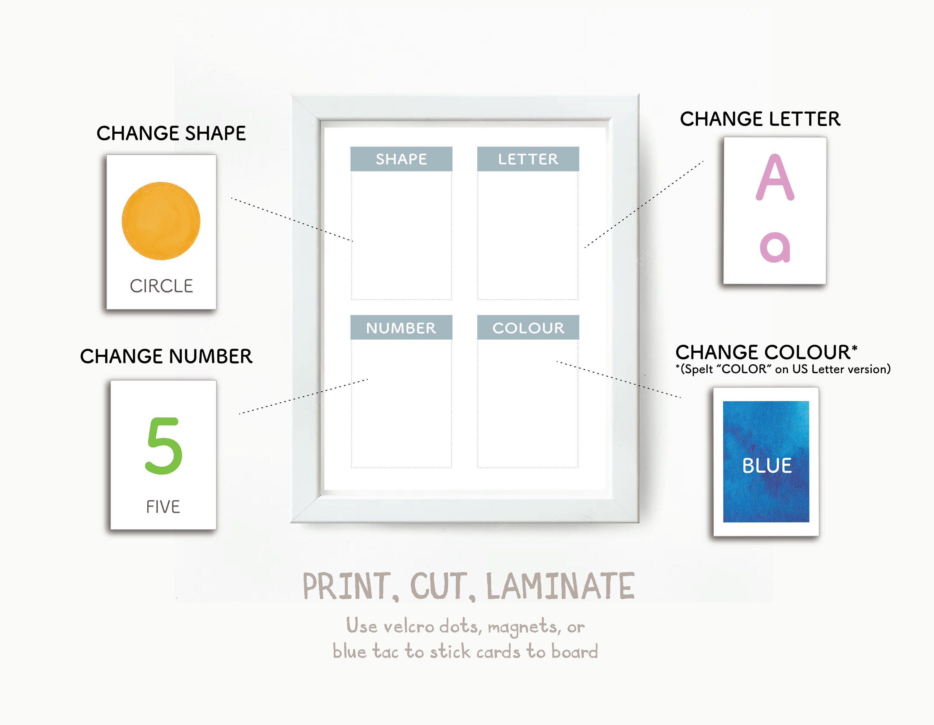 Circle Time Focus Board With Shapes, Letters, Colours, Numbers, Daily ...