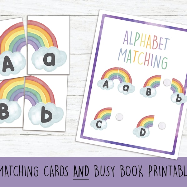 Alphabet Matching Card - Etsy