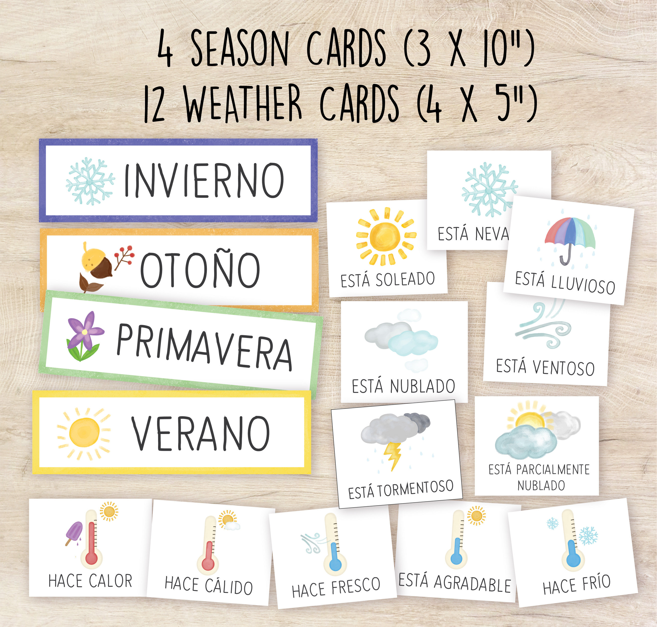 SPANISH Calendar Kit Classroom Calendar Pocket Calendar El - Etsy