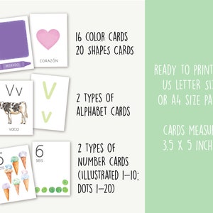 Spanish Educational Flash Cards Bundle, Colors Flash Cards, Shapes ...