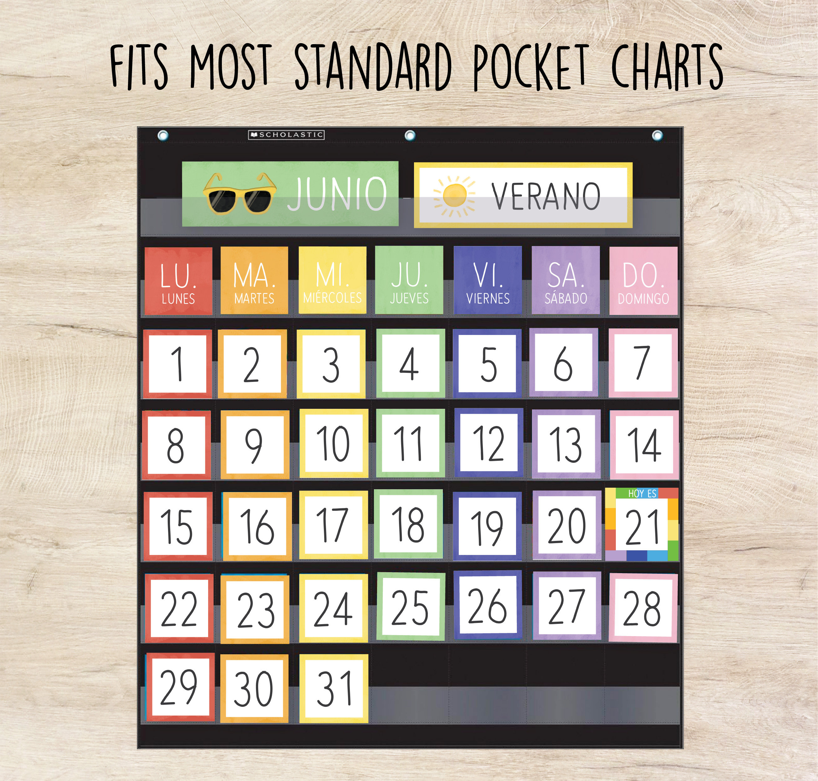 SPANISH Calendar Kit, Classroom Calendar, Pocket Calendar, El ...