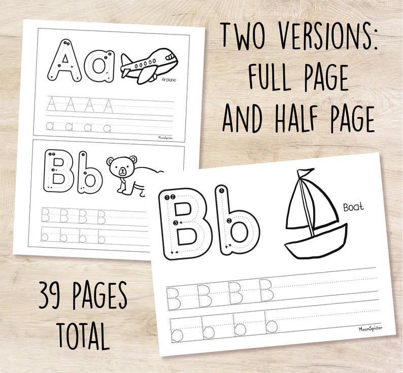 ABC Phonics Tracing Cards. Alphabet Handwriting Practice, Preschool ...