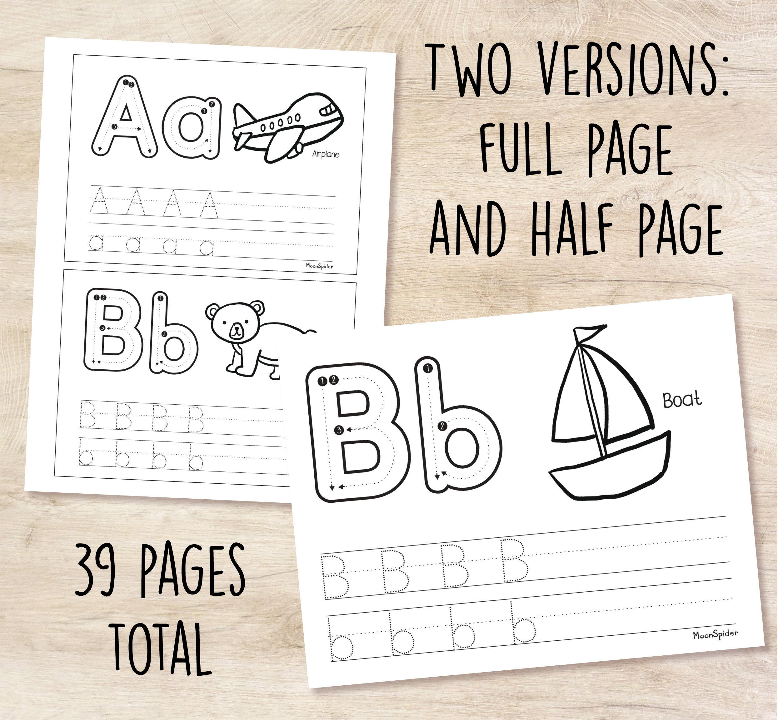 ABC Phonics Tracing Cards. Alphabet Handwriting Practice, Preschool ...