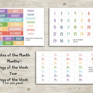 Toddler Learning Calendar, Daily Calendar, Kids Children, Perpetual ...