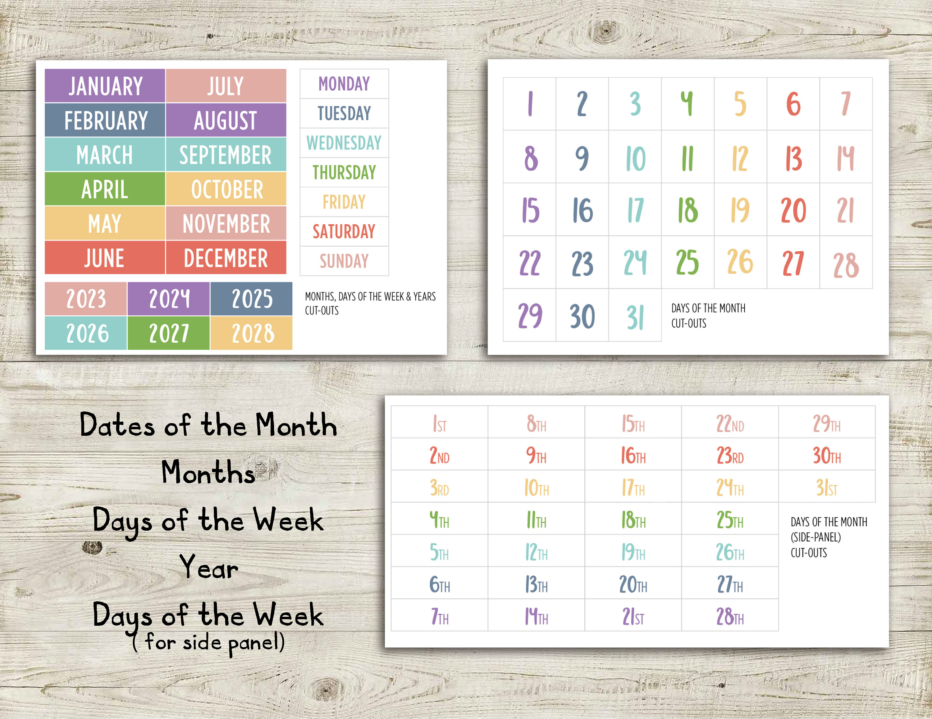 Kleinkind Lernkalender, Tageskalender, Kinder Kinder, immerwährender ...