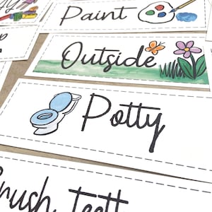 Visual Schedule Toddler Kids Daily Routine Chart, Daily Rhythm, Chore ...