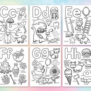 SPANISH Printable Alphabet Coloring Pages Worksheets, ABC Colouring ...