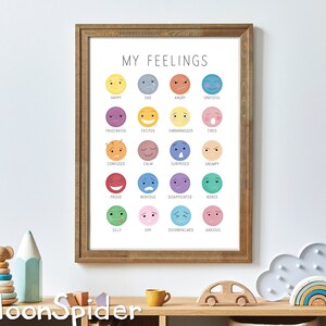 My Feelings Poster Digital Download, Montessori Homeschool, Educational ...