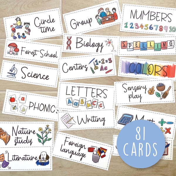 School Timetable Printable - Etsy