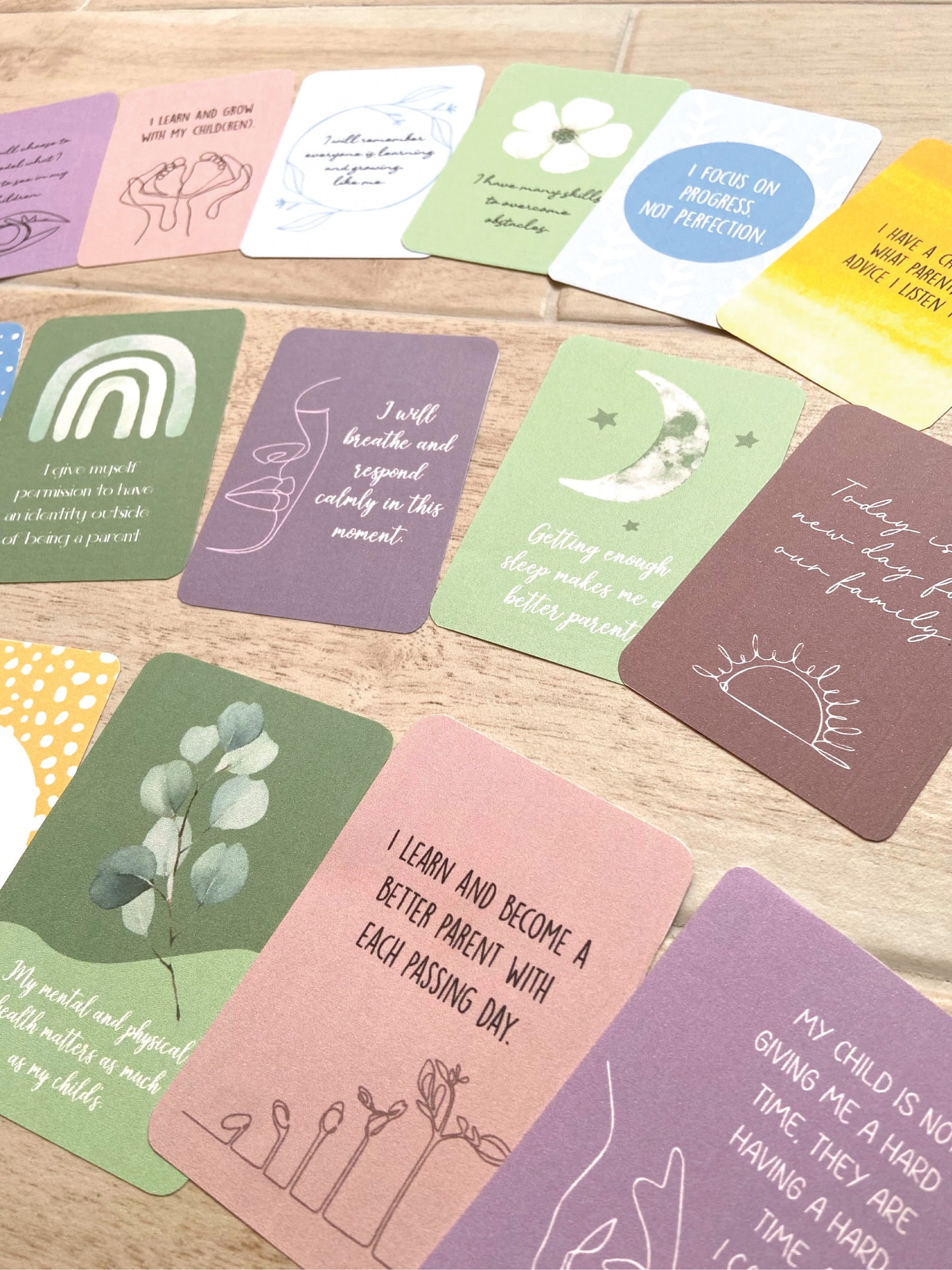 Parenting Positive Affirmation Cards, Motherhood Motivational Cards ...
