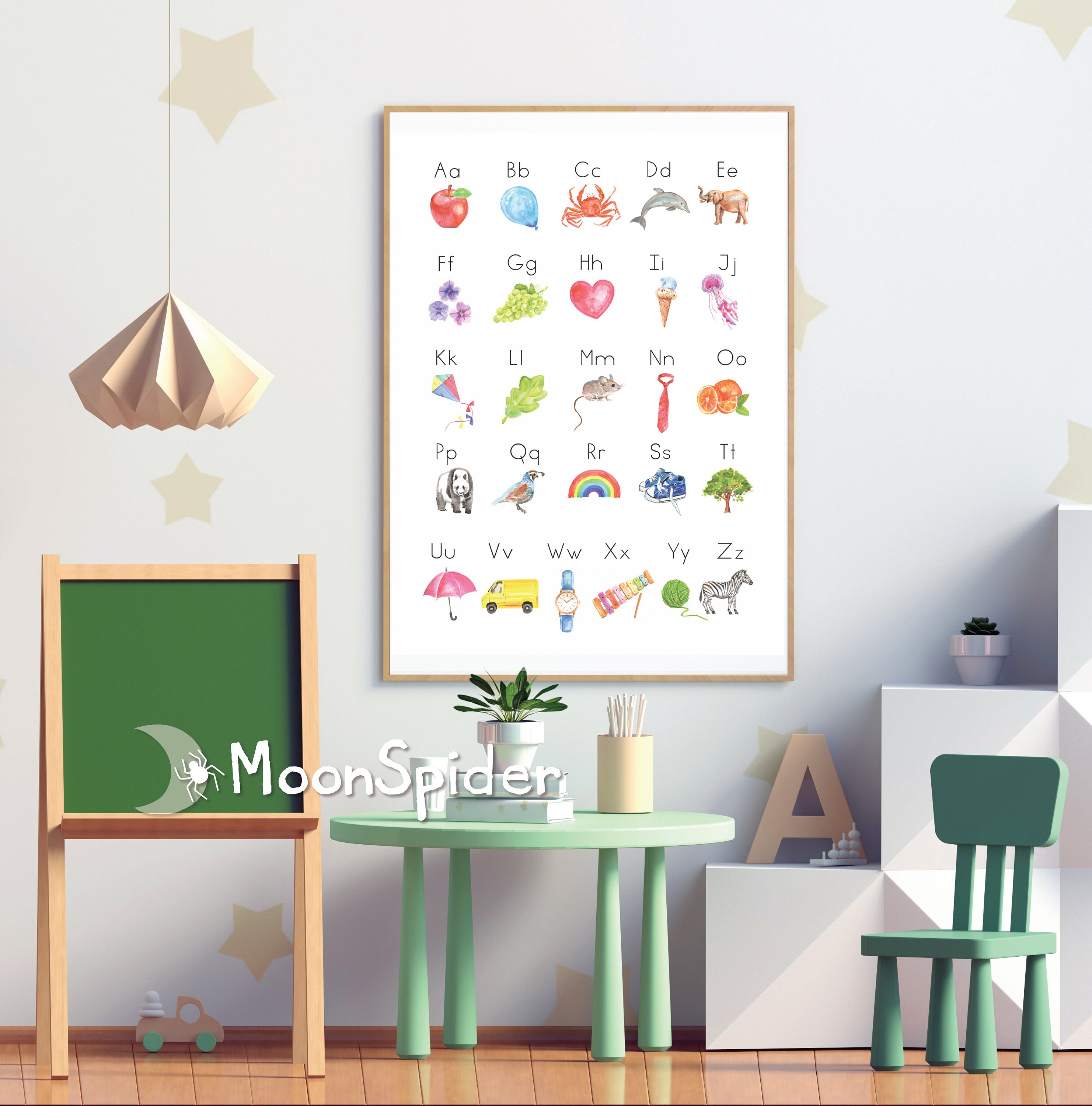 Alphabet ABC Poster, Digital Download, Montessori Homeschool Learning ...