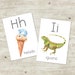 SPANISH Alphabet ABC Flash Cards, Realistic Watercolor Montessori ...