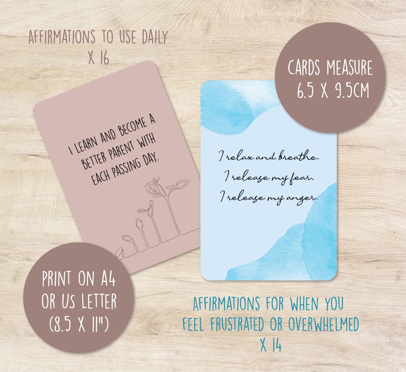 Parenting Positive Affirmation Cards, Motherhood Motivational Cards ...